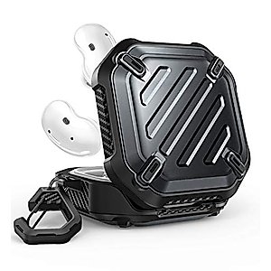SUPCASE Unicorn Beetle Pro Case for Galaxy Buds 2 Pro / Galaxy Buds 2 / Galaxy Buds Pro / Galaxy Buds Live, Full-Body Rugged Protective Case with Carabiner (Black)