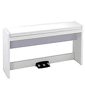 Korg LP-380 88-Keys Grand Digital Piano, White Bundle with Piano Bench, H&A Versa Professional Studio Monitor Headphones