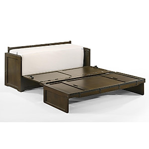 Night & Day Furniture Murphy Cube Cabinet Bed (Rustic Brown w/Ranchero Hardware, Queen)