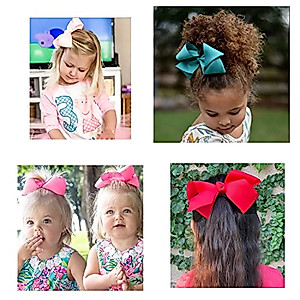 30PCS Big 6 Inch Hair Bows for Girls Grosgrain Ribbon Toddler Hair Accessories with Alligator Clips for Toddlers Baby Girls Kids Teens