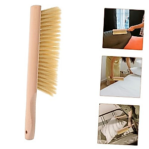Long Handle Bed Brush Bottle Brush Electric Cleaning Brush Water Bottle Cleaner Stain Remover Fairy Dishwashing Liquid Brush Cleaner Hand Broom Brush Wood Whisk Broom Beige Gatuida