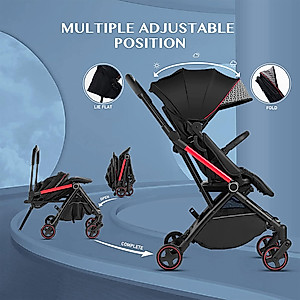 RoyalBaby Lightweight Baby Stroller w/ Compact Fold Travel Stroller Design, Plane-Friendly Stroller for Toddlers & Infants, Oversize Canopy & Visor