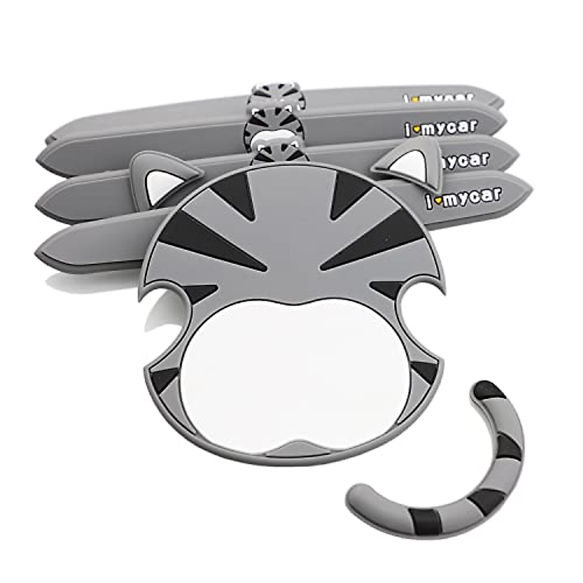 WLONG Cute Car Door Protector Sticker, Side Handle Cat Scratch Protector Auto Cover Guard with Self-Adhesive Film Automotive Exterior for Women Accessories Pack of 8P (Pet-cat)