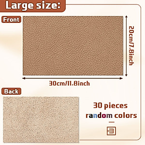Amylove 30 Pcs Genuine Leather Sheets for Craft 12 x 7.8 Inch Tooling Leather Material 5lb