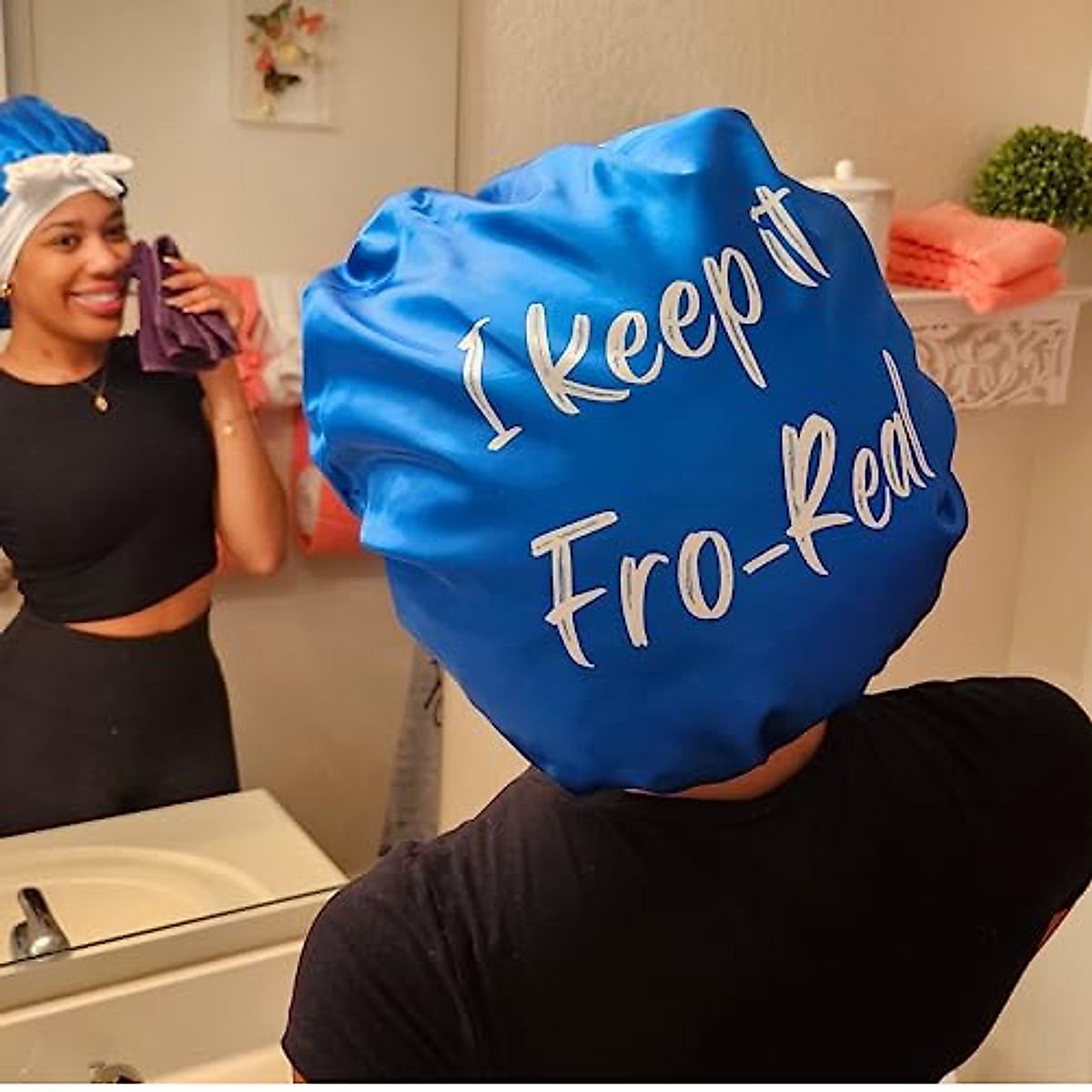 Zeta Phi Beta Sorority Paraphernalia: Satin Bonnets, Satin Pillowcase and Satin Head Scarf - 3 Piece Set; Hair Bonnets for Black Women
