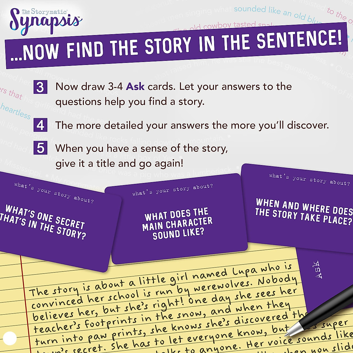Storymatic Synapsis – Creative Writing Prompts for Adults and Young Writers – Storytelling Game