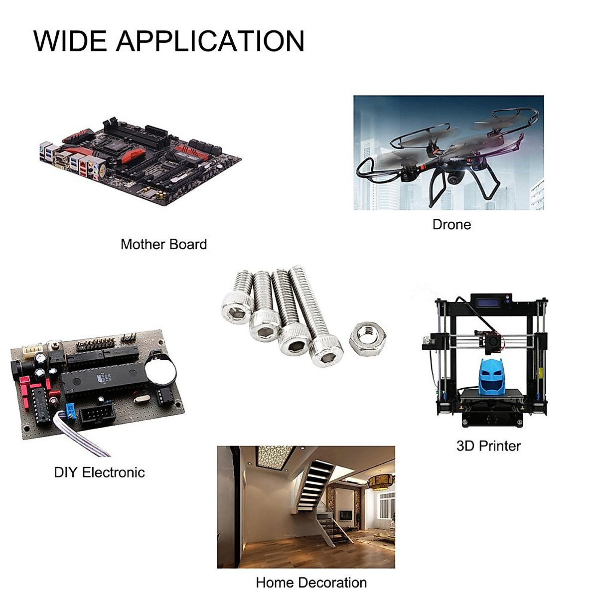 480PCS M2 M3 M4 Screws and Nuts Assortment Kit,Stainless Steel Hex Socket Head Bolt Nuts Assortment Kit,Resistant to and,for Home,Office Appliance,Machinery,Furniture