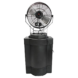Maxx Air Premium Misting Fan w/Standalone Tank, Swamp Cooler for Commercial, Residential, Athletic Use (Mid Pressure 18")