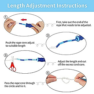 Jump Rope, Adjustable Length Tangle-Free Segmented Soft Beaded Skipping Rope, Fitness Jump Rope for Kids, Man, and Women Weight Loss 9.2 Feet(3-Pack)