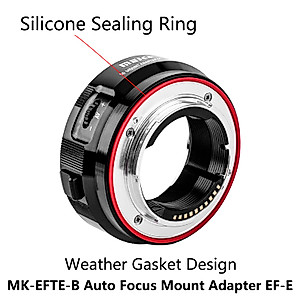 Meike MK-EFTE-B Auto-Focus Mount Adapter for Canon EF/EF-S Lenses to Sony E Mount Cameras A7SII A7 A6000 A6500 A7SIII A9, etc