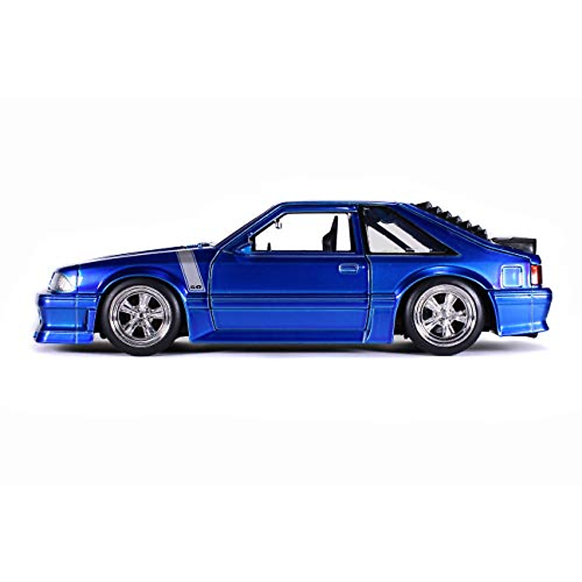 Jada Toys Bigtime Muscle 1:24 1989 Ford Mustang GT Die-cast Car Blue, Toys for Kids and Adults