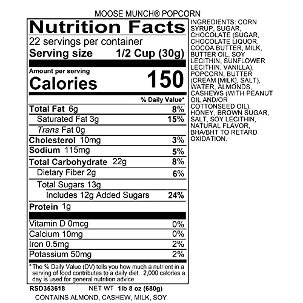 NEW HOLIDAY CONTAINER- Harry & David Classics Moose Munch Popcorn Gift Box