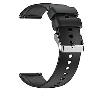 Donerton Smart Watch Bands, 20mm 22mm Replacement Adjustable Smartwatch Straps for P22 P32 P36 P66 Sport Watch, Soft Silicone Strap Wristband Accessory for Smart Watch, Black, Pink, Gray, Blue