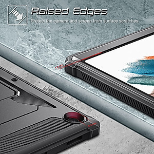 Fintie Shockproof Case for Samsung Galaxy Tab A8 10.5 Inch 2022 Model (SM-X200/X205/X207), Tuatara Rugged Unibody Hybrid Full Protective Bumper Kickstand Cover w/Built-in Screen Protector, Black