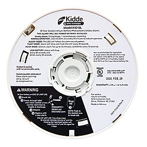 Kidde Smoke Detector, 10-Year Battery, Photoelectric Sensor Smoke Alarm