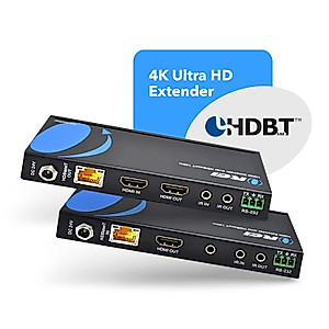 OREI 4K 60hz HDMI over Ethernet Extender HDBaseT, Balun Full 18Gbps 4:4:4 Over CAT 5/6/7 Ethernet Cable - IR Signal - 230 Ft @ 4K 60hz Power over Cable