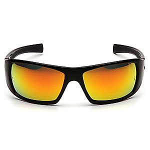 Pyramex Safety-SB5645D Goliath Safety Eyewear, Black Frame, Ice Orange Lens