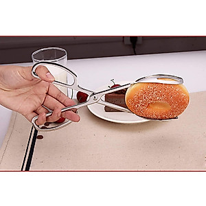 KEBE 2-PACK Serving Tongs for Buffet Party Catering .Thickening Food Serving Tongs Salad / Cake / Bread Tongs Kitchen Tongs, Stainless Steel