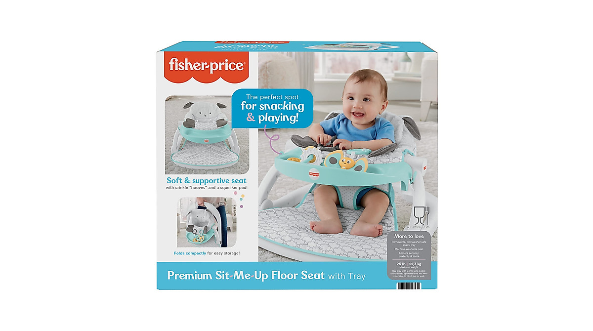 Fisher-Price Sit-Me-Up Floor Seat with Tray | Portable Baby Support
