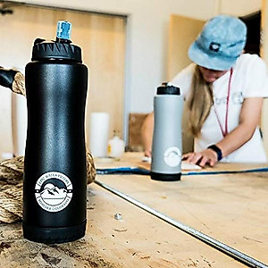 Epic Vostok | Vacuum Insulated Water Bottle with Filter | USA Made Filter | Dishwasher Safe | Stainless Steel | BPA Free Water Bottle | Removes 99.9% Tap Water Contaminants | Coldest | Simple | Modern