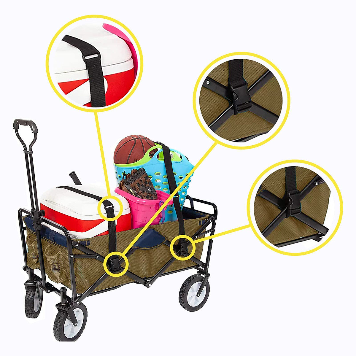 CORRBPEN Universal Buckle Straps Compatible with Collapsible Folding Outdoor Utility Wagon,mac Wagon Accessories,Sports Folding Wagon Accessories,Children's Dining Chair seat Belt, Wagon Accessories.