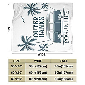 Pogue Life, Outer Banks North Carolina Super Soft Microfleece Blanket, Used On Bed Sofa Bed Adult Parents and Children Throw Blankets Suitable for All Seasons 40"x50"