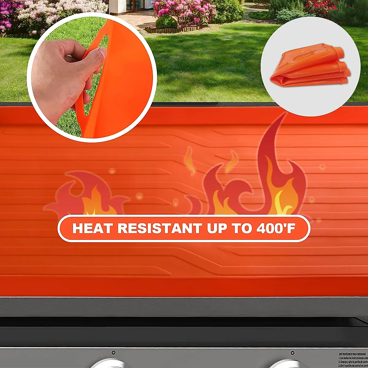 Silicone Griddle Mat for Blackstone 36 Inch Griddle, Heavy Duty Food Grade Silicone Mat, Protect Griddle from Rodents, Insects, Debris, and Rust, All Season Cooking Protective Cover