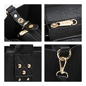 Dasein Purses Handbags for Women Tote Wallet Set Top Handle Satchel Shoulder Hobo Bag 3pcs