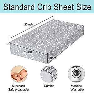 bimocosy Crib Sheet,3 Pack Crib Sheets for Baby Girl Boy Size 28"x 52" for Standard Crib and Toddler Mattresses, Super Soft Breathable Microfiber Crib Mattress Sheet,Floral/Elephant/Pink