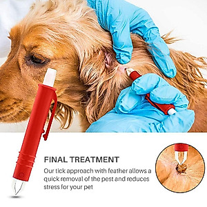 Home Tick Remover Tool Set Pet Dog Tick Remover Tool Set Tick Hook Flea Tick Tweezers Clip Remover Flea Comb Magnifying Glass for Dogs Cats (7)