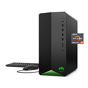 HP Pavilion Gaming Desktop Computer AMD Ryzen 5000 Series Hexa-Core Ryzen 5 5600G (Beats i5-10600) 16GB RAM 1TB SSD AMD Radeon RX 5500 4GB Graphic USB-C Bluetooth Win10 Black + HDMI Cable