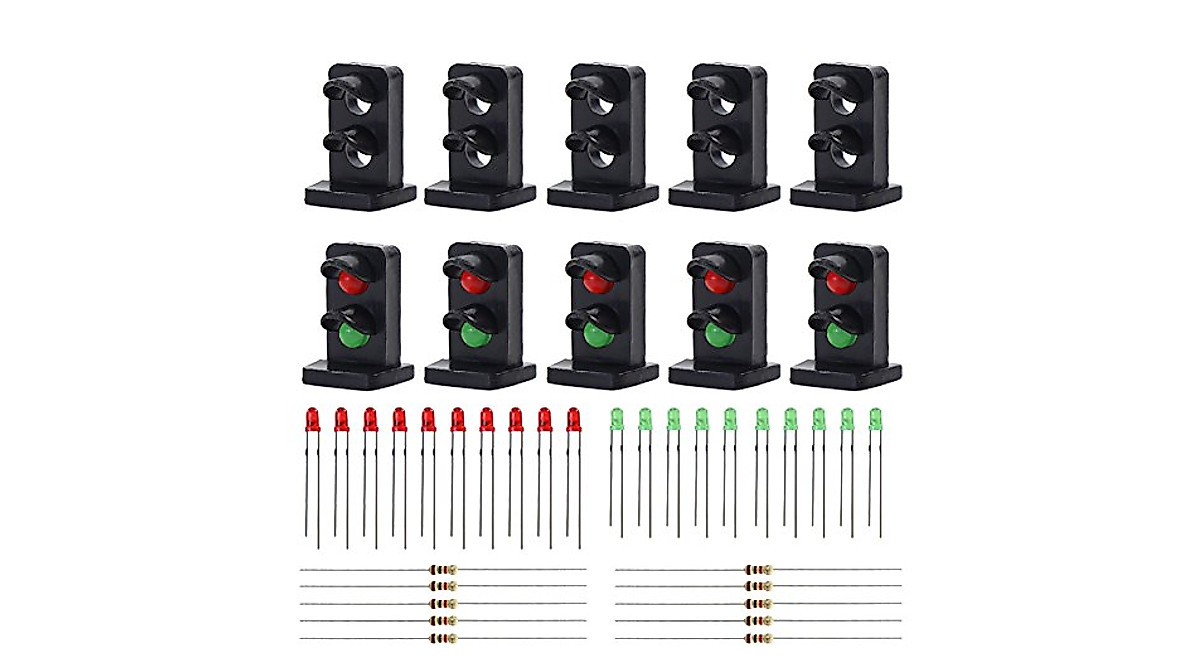 10 Sets HO/OO Railway Dwarf Signal with LEDs | Evemodel