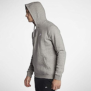 Nike Men's Sportswear Club Pullover Hoodie, Light Grey, Large