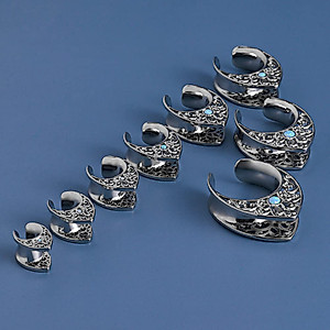 PUNKYOUTH 2PCS Opening Saddle Plugs Opal Ear Gauges Tunnels For Sretcher Expander Ears Brass Elegant Floral Double Flared Piercing Earrings For Women 0g-1"