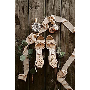 Frayed Chiffon Ribbon Nude 18 Yd 1.5 in Wide Chiffon Ribbon for Wedding Bouquets, Gift Wrapping(Per Roll 6 Yd)