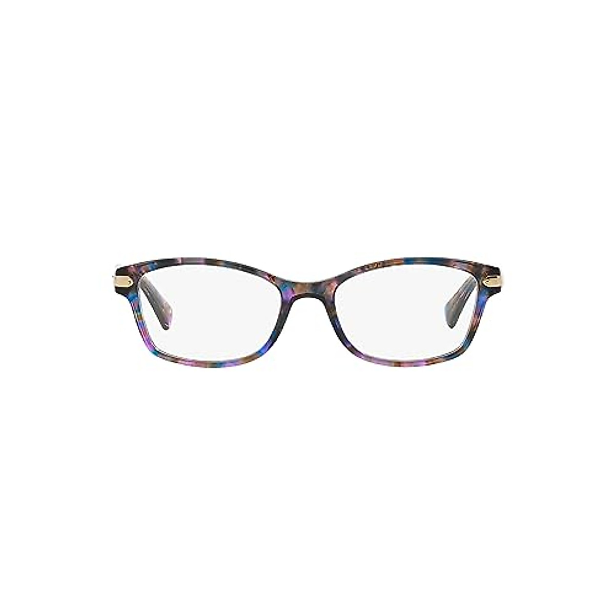 Coach HC6065 Prescription Eyewear Frames, Purple Confetti Tortoise/Demo Lens, 51 mm