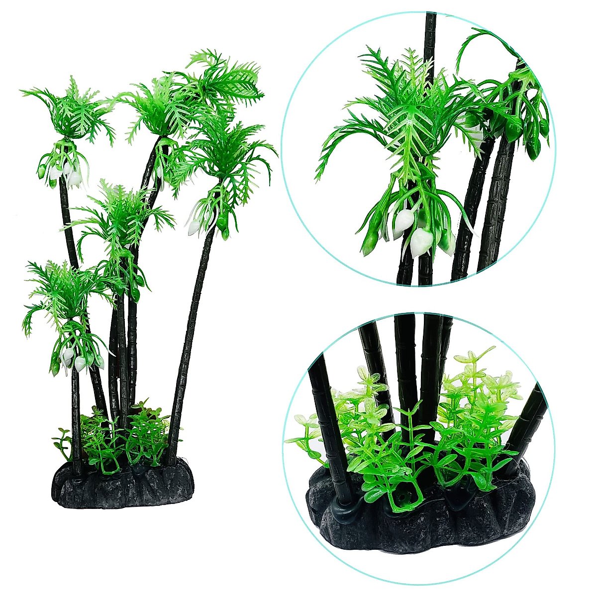 Woohome Miniature Trees Mixed Model Trees, Model Train Scenery Architecture Trees Fake Trees for Building Model, Model Scenery with No Bases for DIY Crafts (3 PCS)