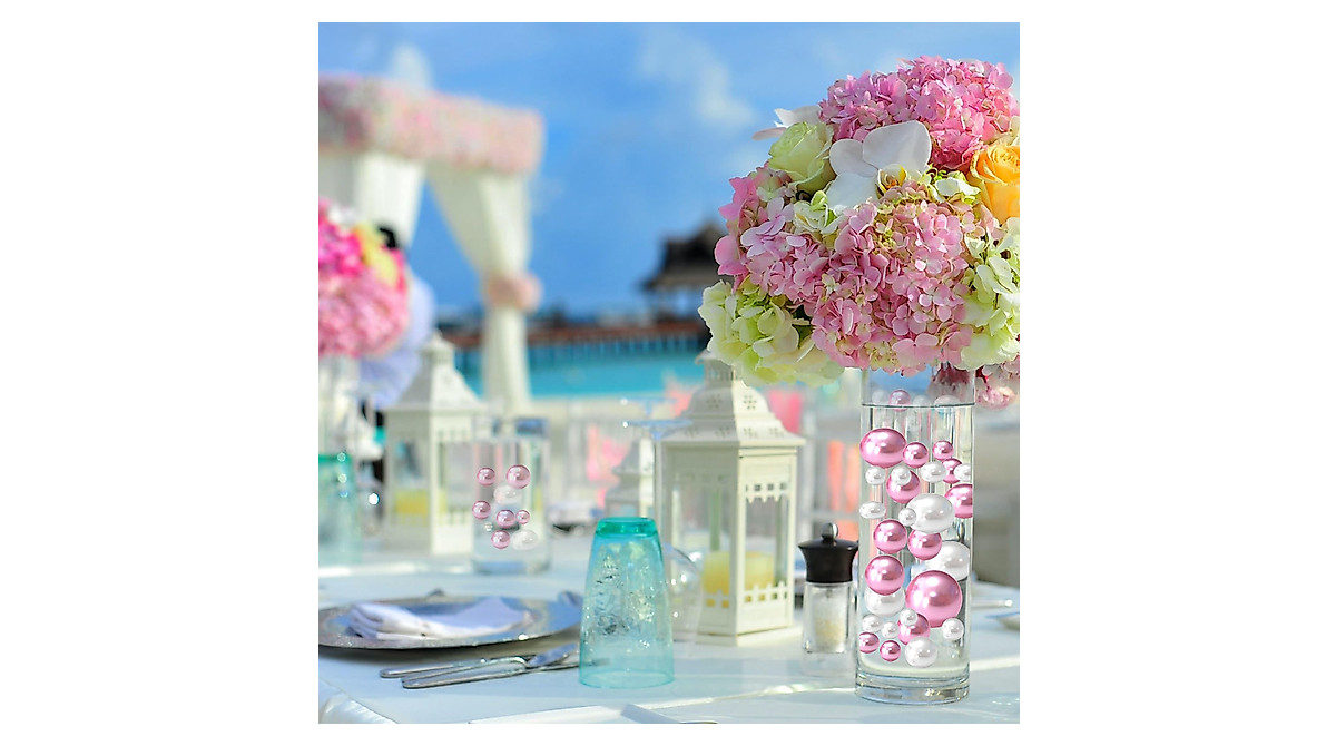 Light Blue Floating Pearls & Water Beads for Vases & Decor
