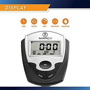 Marcy Exercise Upright Fan Bike for Cardio Training and Workout AIR-1 , black, 48.0' L x 25.0' W x 48.0' H