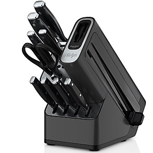 Ninja Foodi NeverDull 10-Piece Essential Knife System with Sharpener, Stainless Steel, Compact (K12010)