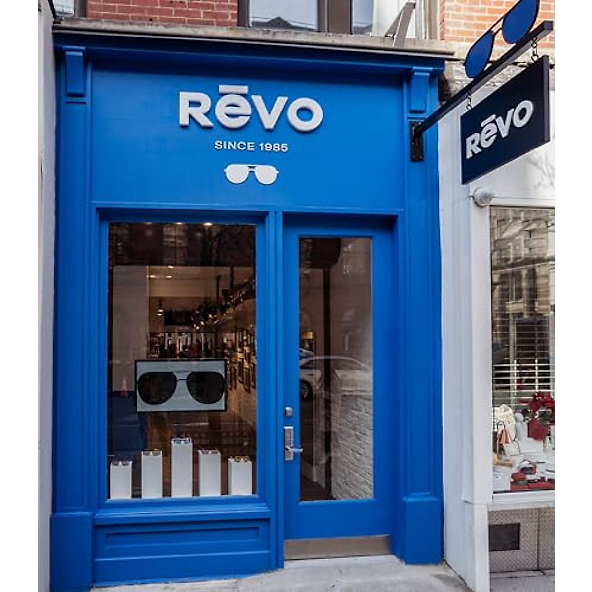 Revo Sunglasses Crawler XL: Polarized Performance Rectangle Sport Wrap Frame, Matte Black Frame with Blue Water Lens