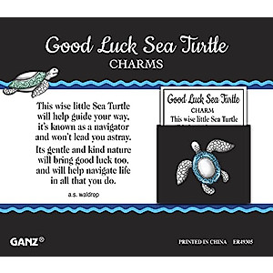 Ganz Good Luck Sea Turtle Pocket Charm with Story Card (Aqua)