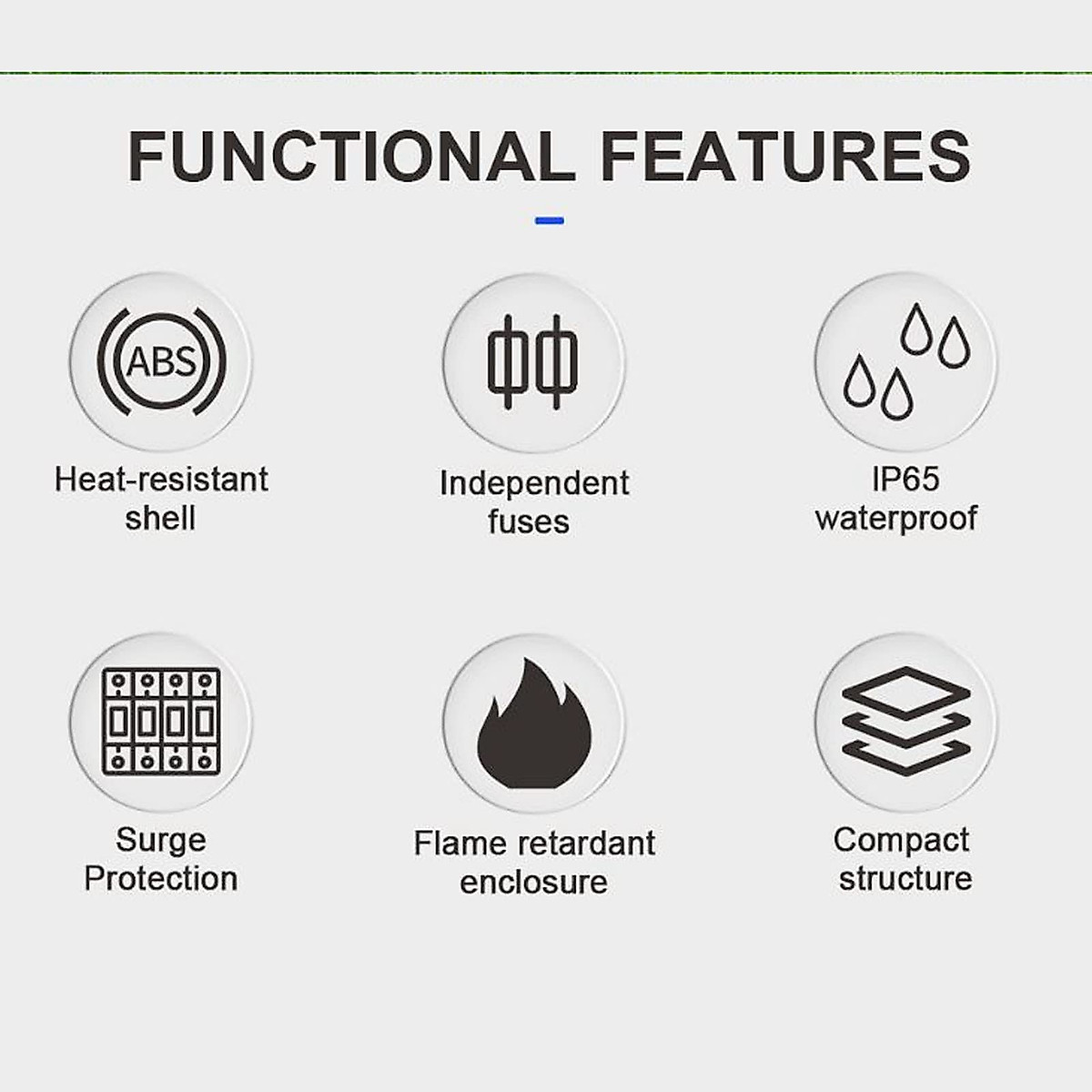 Focket 8 String PV Combiner Box, Waterproof Solar Combiner Box with 80A Circuit Breaker, 10A Rated Current , Arreste & Solar Connector for On/Off Grid Solar Panel System