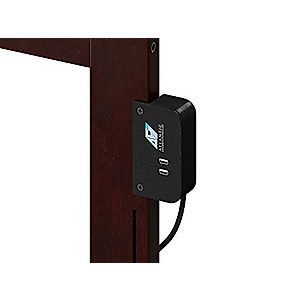 AFI Newport Full Platform Bed with Open Footboard and Turbo Charger in Espresso