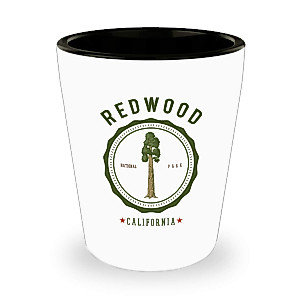 Redwood National Park Shot Glass California Tree Giant Redwoods Gift
