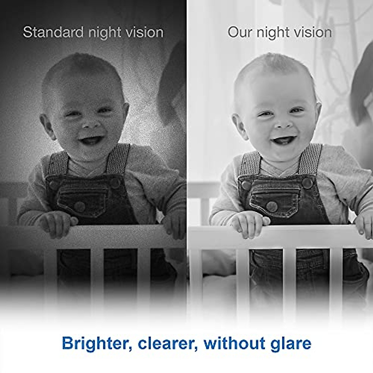 VTech VM350 Video Monitor with Battery Supports 12-hr Video-Mode, 21-hr Audio-Mode, 5" Screen, 1000ft Long Range, Bright Night Vision, 2-Way Talk, Auto-on Screen, Lullabies