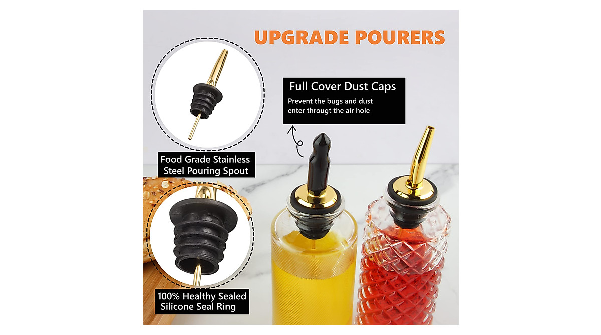 Syrup Dispenser Bottles Set – 3 Pack for Kitchen Essentials