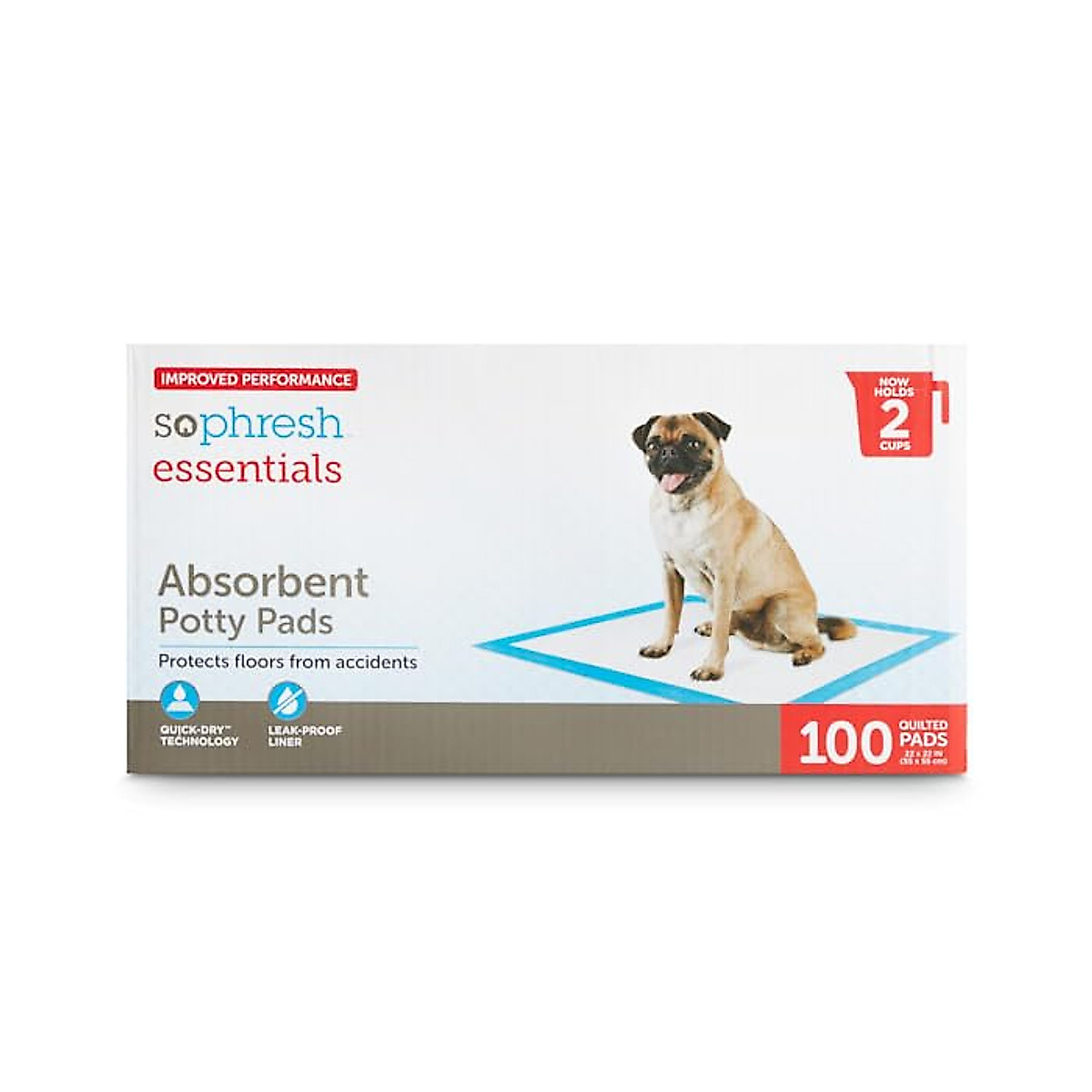 So Phresh Essentials Absorbent Potty Pads for Dogs, Count of 100