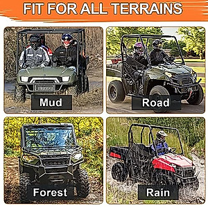 StarknightMT UTV Ranger Seat Covers, Camo Waterproof Seat Covers Compatible with Polaris Ranger 500 700 800 2002-2008 Durable 1680D Fabric with Waterproof PU Coating Camo Bench Seat Cover