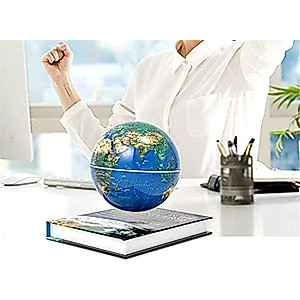 Floating Globe with Book Base Magnetic Levitation Floating Earth Globe World Map for Home Office Desk Decoration Ornament,D World Globe (A) (A)